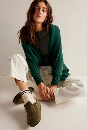 BIRKENSTOCK Boston Shearling Clogs Thyme