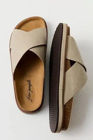 Free People Sidelines Footbed Sandals - Grey