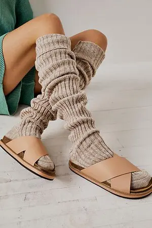 Free People Sidelines Footbed Sandals Natural