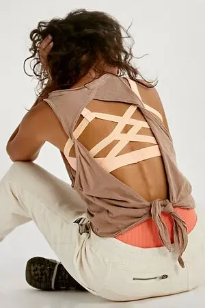 Free People Side Hustle Bra Iced Peach
