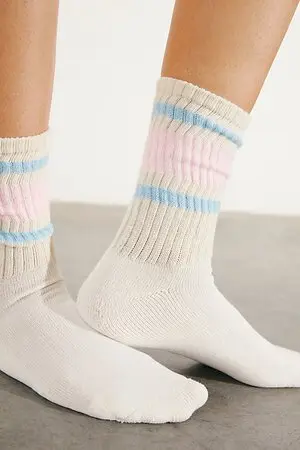 Free People Free People Retro Stripe Tube Socks Prep Pastel