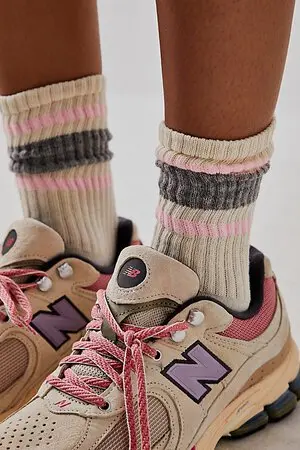 Free People Free People Retro Stripe Tube Socks Rose