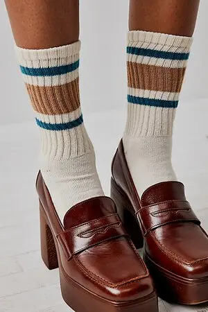Free People Free People Retro Stripe Tube Socks Sky