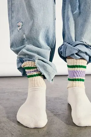 Free People Free People Retro Stripe Tube Socks Varsity Lilac