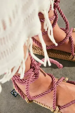 NOMADIC STATE OF MIND Romano Rope Sandals Mauve