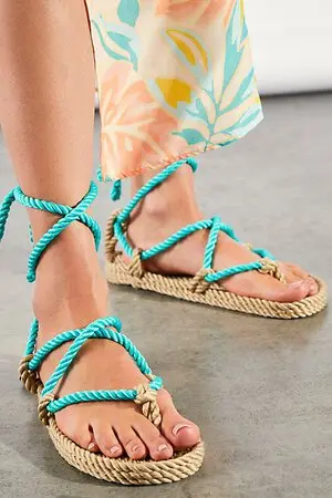 NOMADIC STATE OF MIND Romano Rope Sandals Turquoise
