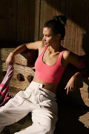 Free People FP Movement Hot Shot Crop Electric Sunset