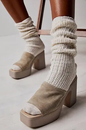 Free People Zoe Platform Sandals Daim Diamant