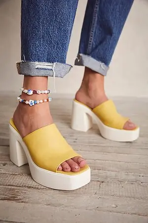 Free People Zoe Platform Sandals Lighting Bug