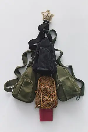 Free People Suede Sling Bag - Black