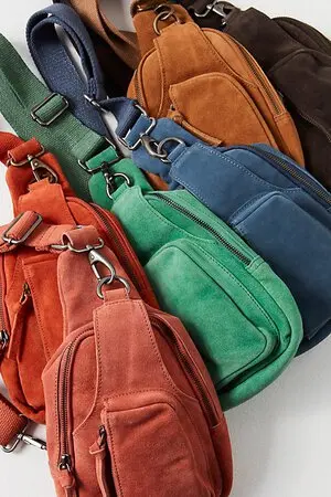 Free People Free People Suede Sling Bag Brown