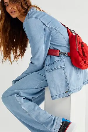 Free People Free People Suede Sling Bag Crimson