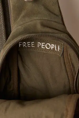 Free People Suede Sling Bag - Dark Green