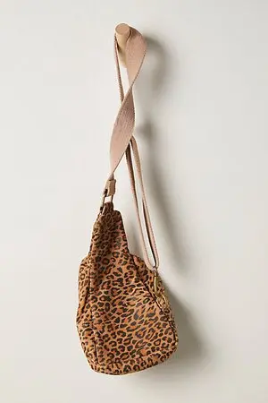 Free People Suede Sling Bag - Leopard