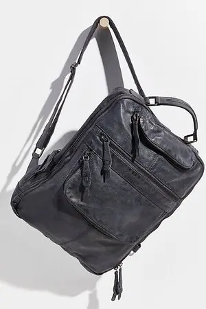 Free People East End Leather Backpack - Smoke