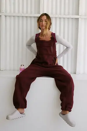 Free People Hit The Slopes Salopette Oxblood