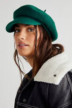 Free People Free People Phoebe Slouchy Lieutenant Cap Ivy