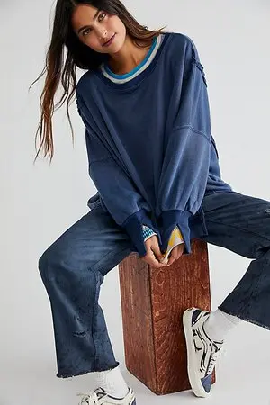 Free People We The Free Camden Sweatshirt Ancient Sea