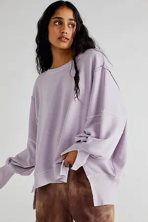 Free People We The Free Camden Sweatshirt Frost Lavender