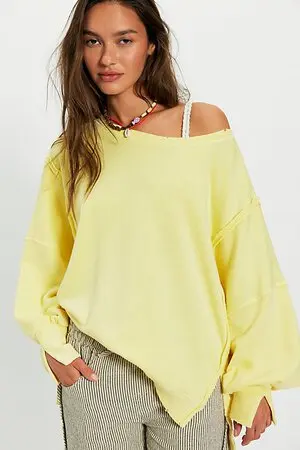 Free People We The Free Camden Pullover - Lemon Meringue