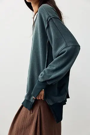 Free People We The Free Camden Sweatshirt Midnight Mountain