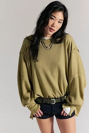 Slouchy Scoop Neck Pullovers