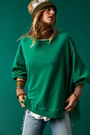 Free People We The Free Camden Sweatshirt Tennis Green