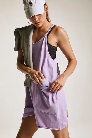 Free People FP Movement Hot Shot Romper Chive Blossom