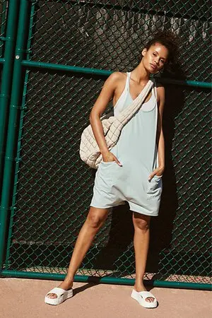 Free People FP Movement Hot Shot Romper Frosted Mint
