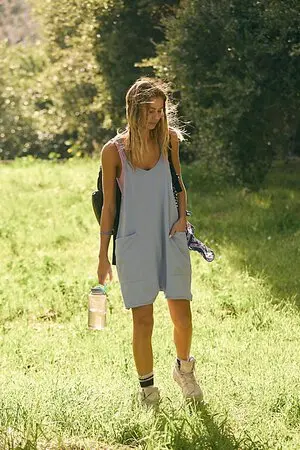 Free People FP Movement Hot Shot Romper Grey