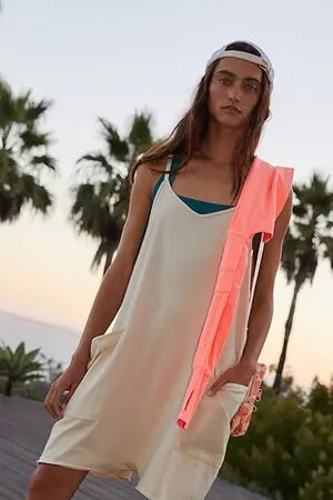 Free People FP Movement Hot Shot Romper Magnolia