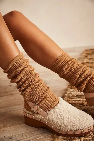 Free People Slouch Socks Camel