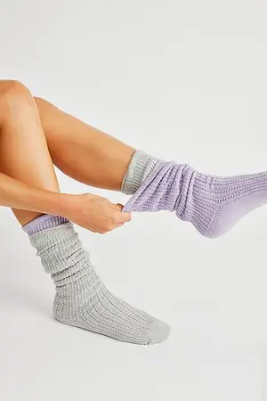 Free People Slouch Socks Grey