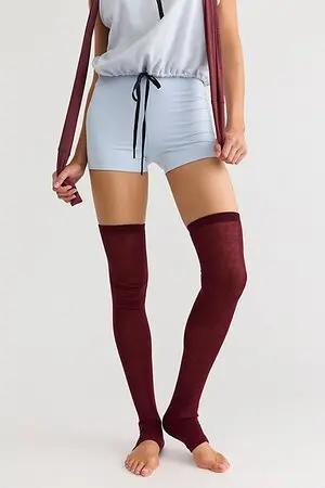 AREBESK Vintage Leg Warmers - Burgundy