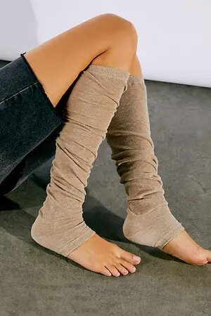 AREBESK Vintage Leg Warmers - Taupe