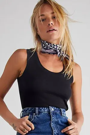 Free People Lotus Paisley Print Bandana - Indigo