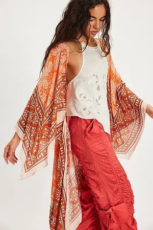 Free People Magic Dance Border Print Duster - Forever Summer Border Print