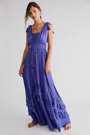 Free People Santa Maria Maxi Dress Birdsong Blue