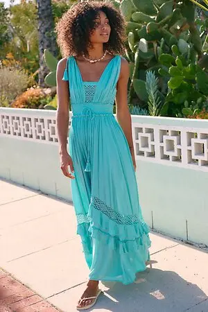 Free People Santa Maria Maxi Dress Hydra Blue