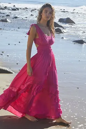 Free People Santa Maria Maxi Dress Magentiful