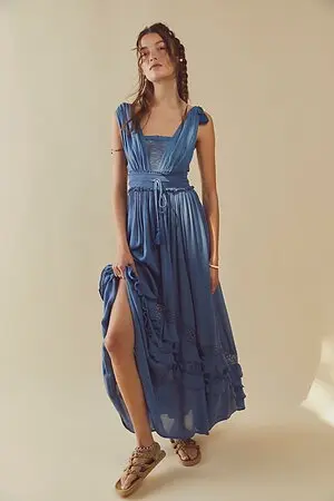 Free People Santa Maria Maxi Dress Mediterranean