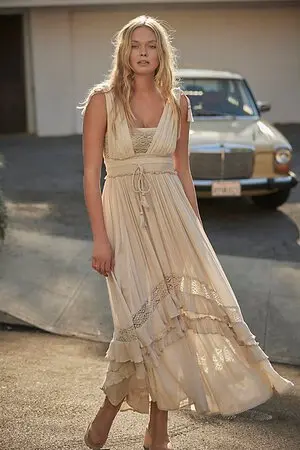 Free People Santa Maria Maxi Dress Ocean Pearl