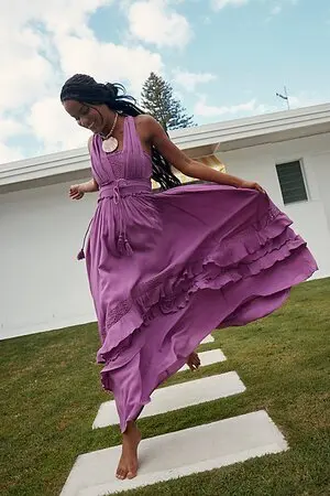 Free People Santa Maria Maxi Dress Purple