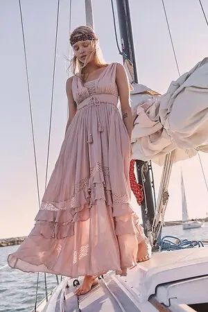 Free People Santa Maria Maxi Dress Rosewood