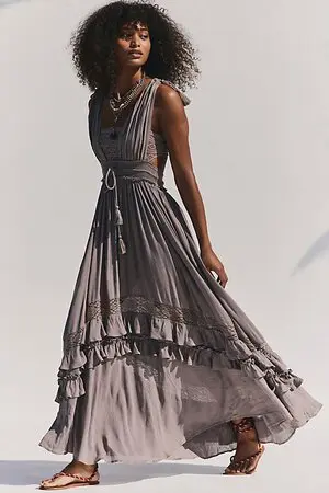 Free People Santa Maria Maxi Dress - Satellite Sky