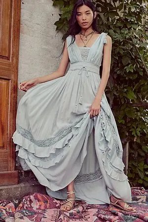 Free People Santa Maria Maxi Dress Seaglass