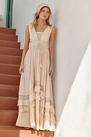 Free People Santa Maria Maxi Dress - Summer Khaki