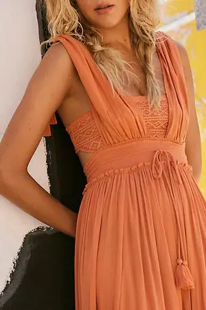 Free People Santa Maria Maxi Dress - Sun Bake