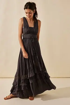 Free People Santa Maria Maxi Dress Vintage Grey