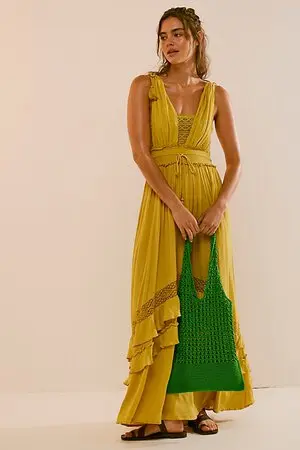 Free People Santa Maria Maxi Dress Yellow